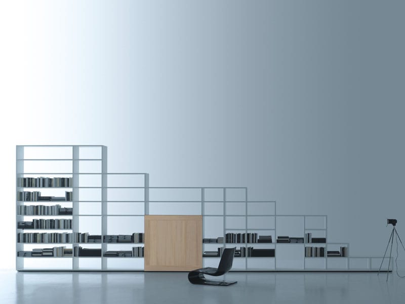 Sectional bookcase SYSTEM By Porro design Piero Lissoni