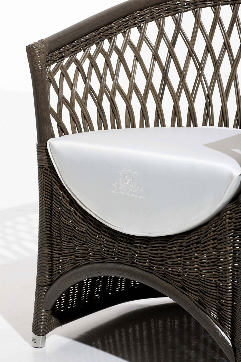 VEGA Upholstered garden fabric easy chair By Samuele Mazza Outdoor ...