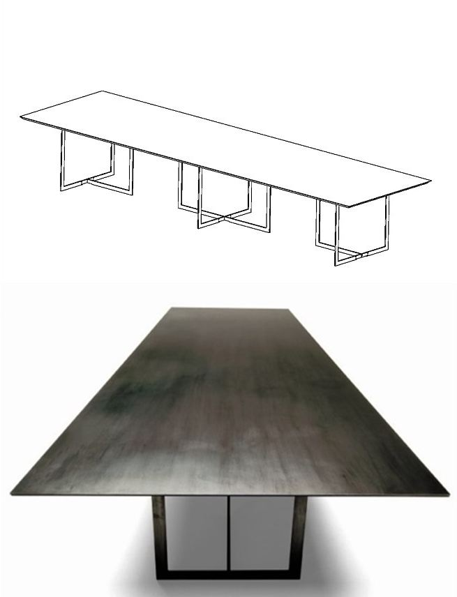 LEONARDO | Mesa rectangular By YDF diseño Basaglia Rota Nodari, Alberto ...