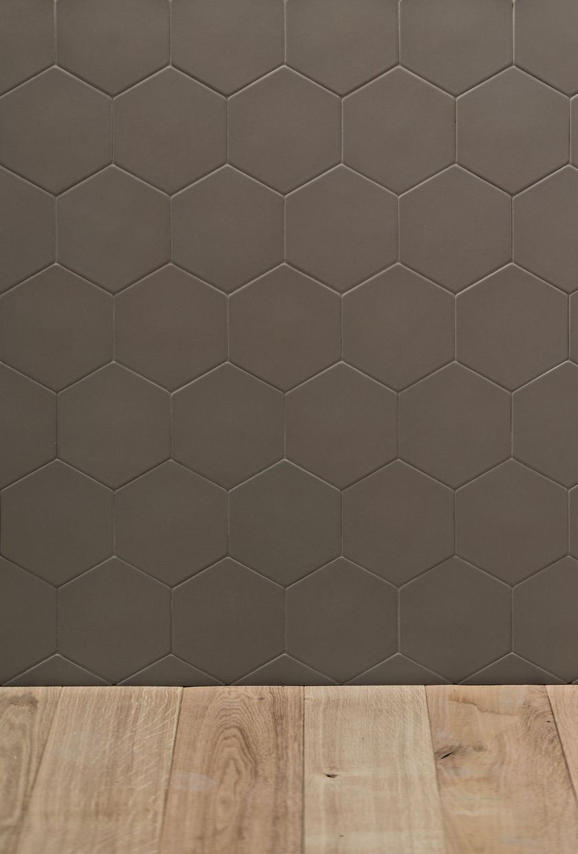 Porcelain stoneware wall tiles PHENOMENON HEXAGON FANGO By MUTINA ...