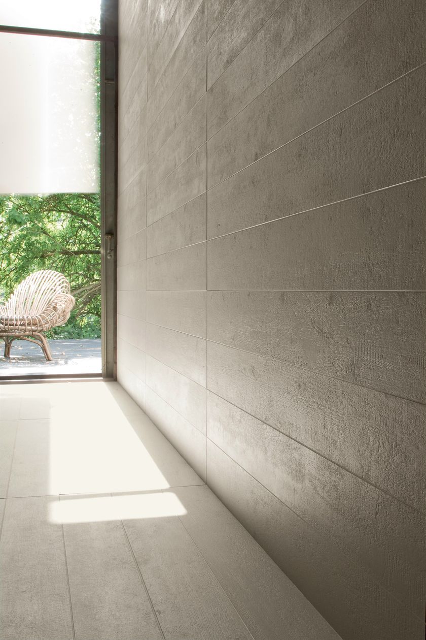 Porcelain stoneware wall tiles FLOW TAUPE By Mutina