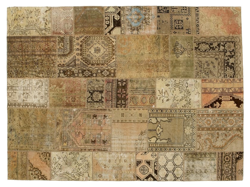 Tappeto patchwork vintage ricolorato PATCHWORK BEIGE By Golran