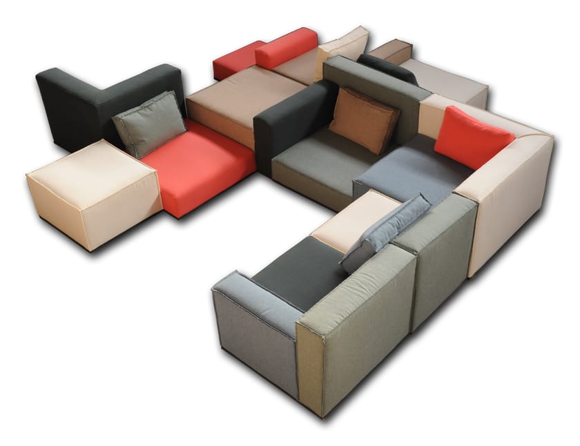Divano componibile in tessuto BOX By Désio design Didier VERSAVEL