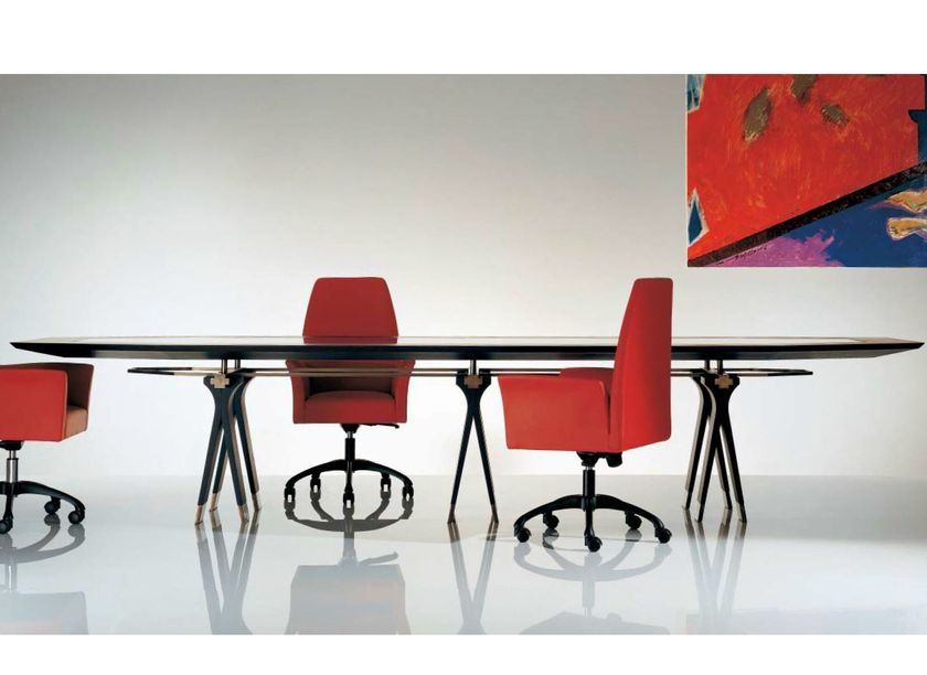 SC1013/A Table ovale en bois et verre By OAK | design Luca Scacchetti