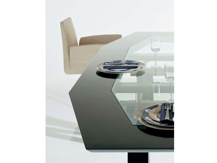 SC1013/C Tavolo ovale in legno e vetro By OAK | design Luca Scacchetti