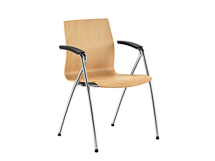 Q2 Beech reception chair By Sesta | design Giovanni Baccolini