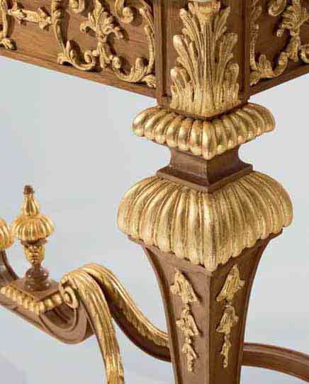 Rectangular oak console table MG 5240/ROV By OAK