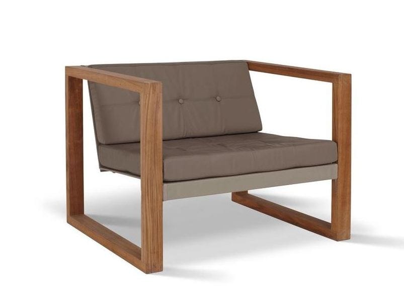 Batyline® garden armchair POLTRONA LOUNGE TEAK By FueraDentro design Hendrik Steenbakkers
