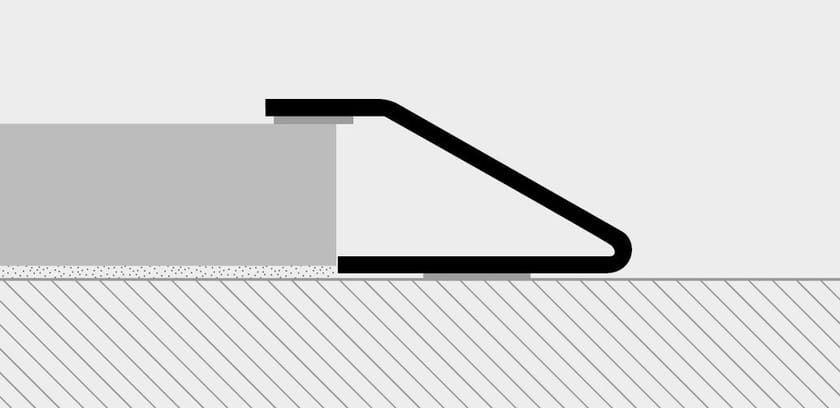 PROPRESS 712 Glossy steel edge profile for floors By PROGRESS PROFILES