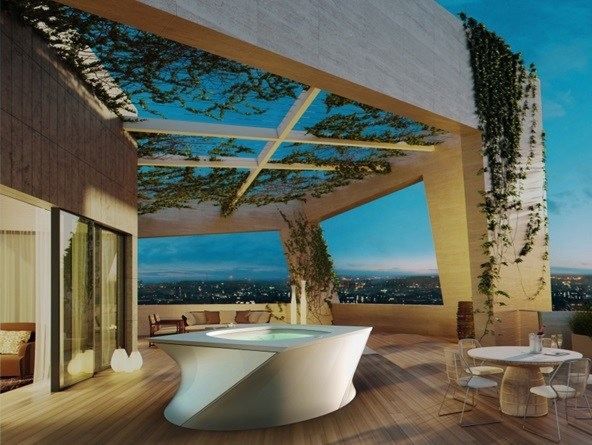 Above-ground hydromassage hot tub 2-seats FLOW By Jacuzzi® design ...