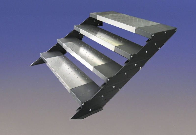 Modular galvanized steel Open staircase EASY STEP By SVELT