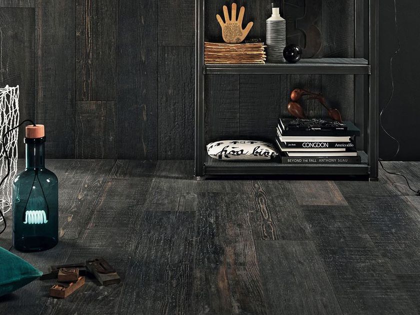 Full-body porcelain stoneware wall/floor tiles with wood effect ...