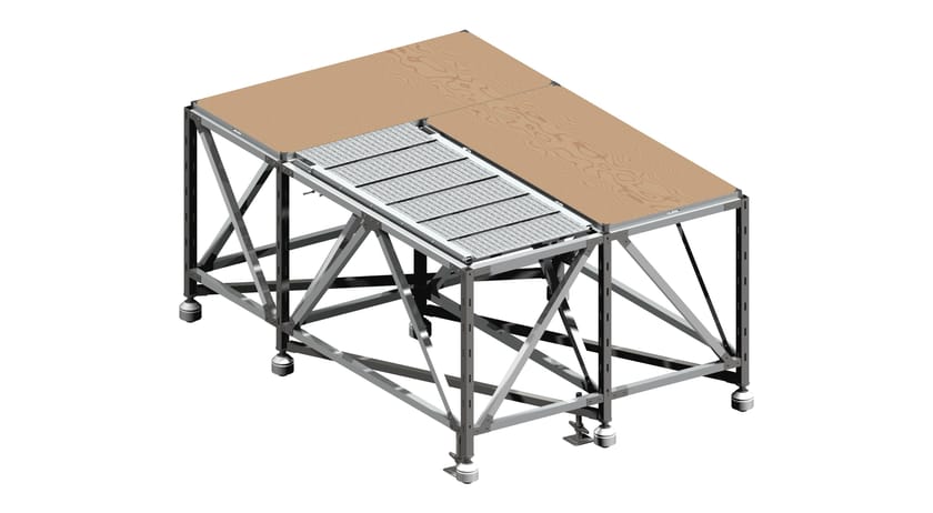 Modular system for steel platform and stand By ALUSCALAE