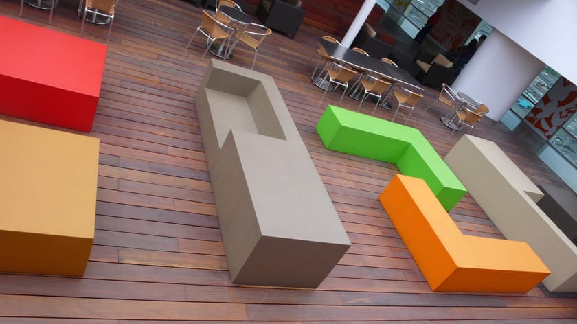 Backless QM Foam bench seating INFINITY CORNER By Quinze & Milan