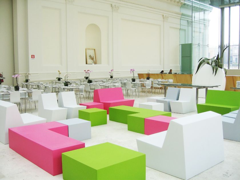Backless QM Foam bench seating INFINITY L-SEAT By SDC LAB_Quinze & Milan