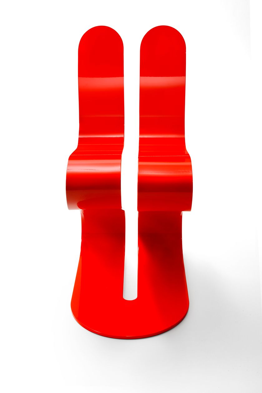FLUID RIBBON | Lacquered chair By Lamberti Design design Michael D'Amato