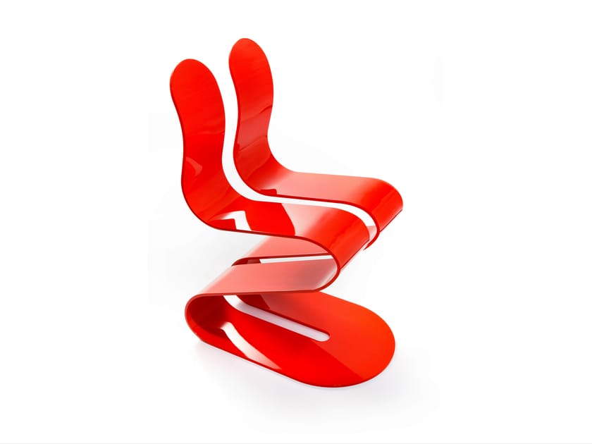 FLUID RIBBON | Lacquered chair By Lamberti Design design Michael D'Amato