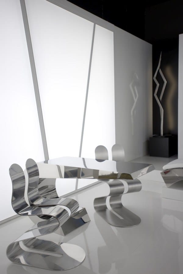 FLUID RIBBON | Chaise en aluminium By Lamberti Design design Michael D ...