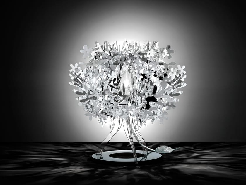 LED Steelflex® table lamp FIORELLINA SILVER By Slamp design Nigel Coates