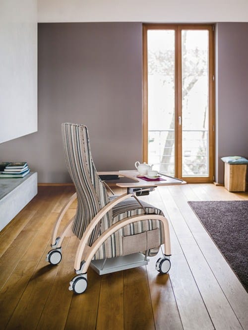 Upholstered recliner armchair with casters TORRAS By Brunner design ...