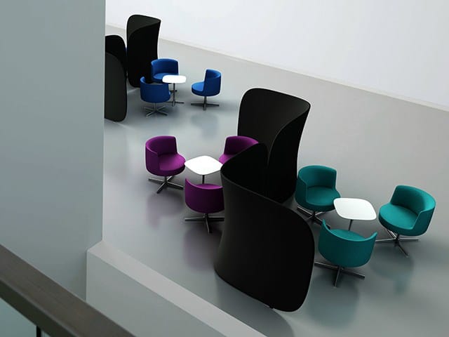 Free standing workstation screen BUTTERFLY By Brunner design Jehs+Laub