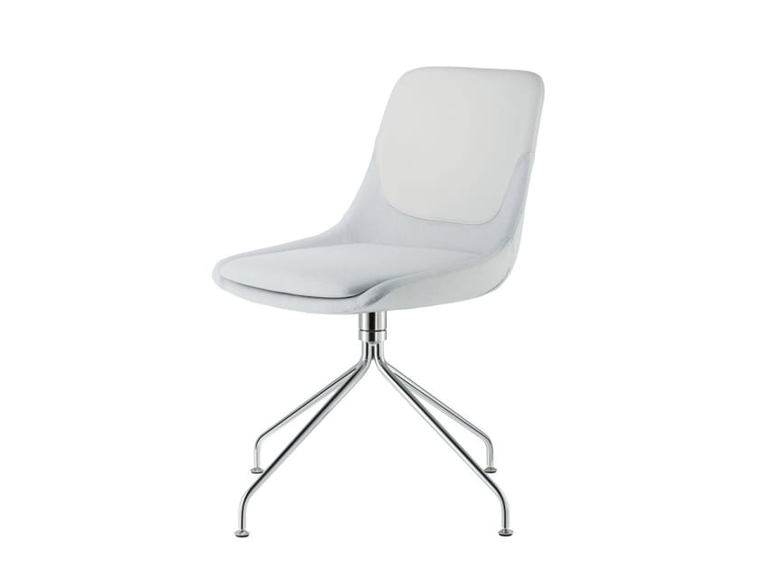 CRONA Upholstered trestle-based fabric chair By Brunner | design ...