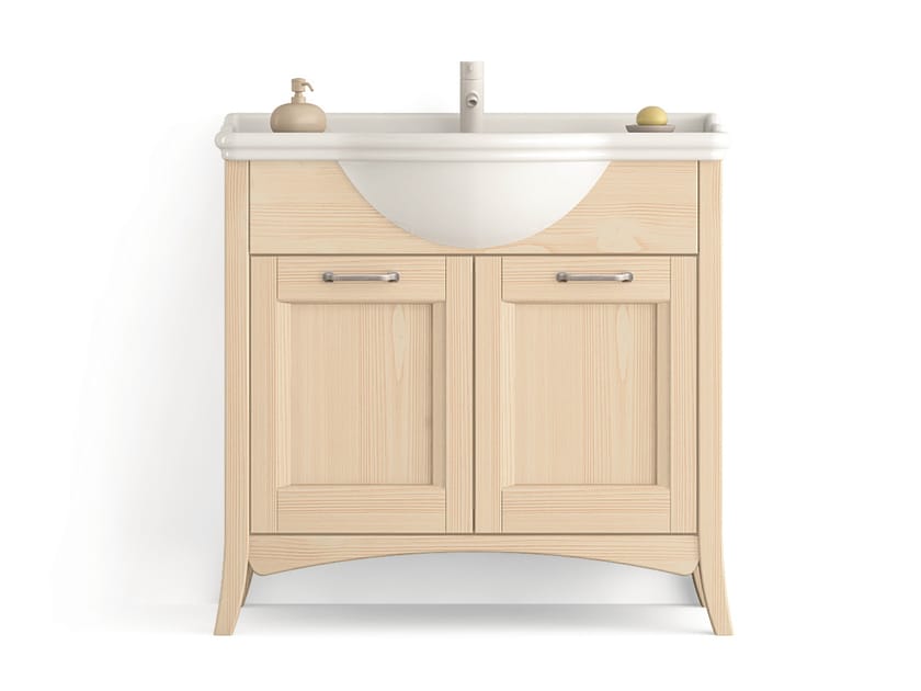 Vanity unit with doors By Scandola Mobili