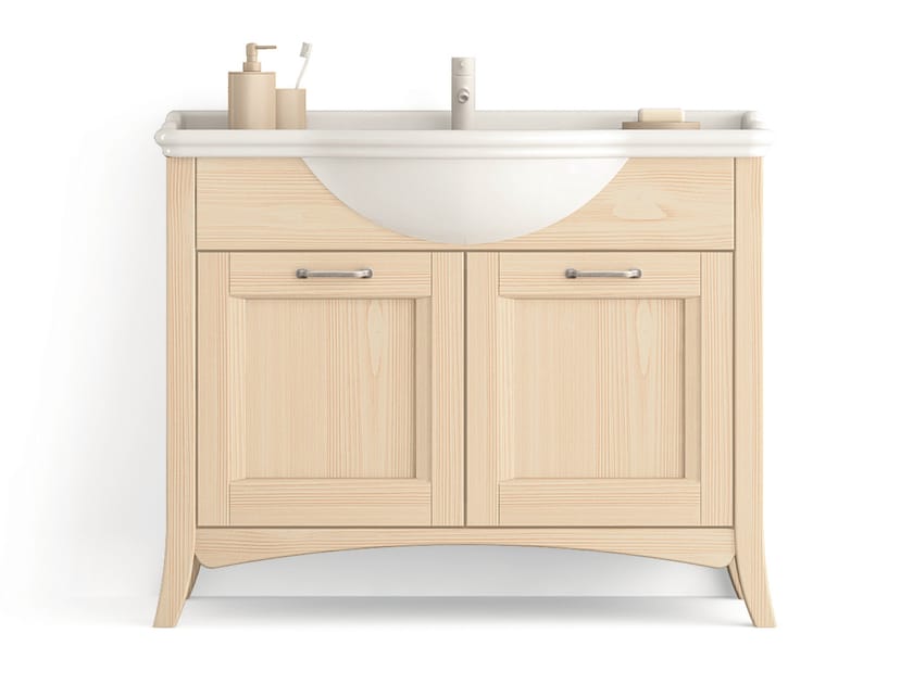 Vanity unit with doors By Scandola Mobili