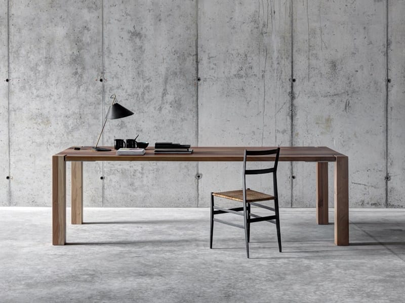 Mesa rectangular de madera maciza WF1 By FIORONI