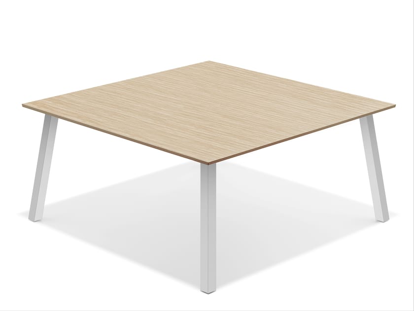 WISHBONE IV | Square meeting table Square wooden meeting table By ...