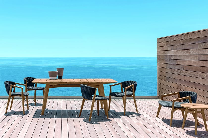 KNIT | Rectangular table By Ethimo design Patrick Norguet