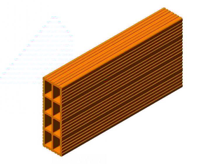 BLOCCO DA TRAMEZZATURA IN LATERIZIO FORATO DA 8 (8X25X50) SERIE FORATI ...