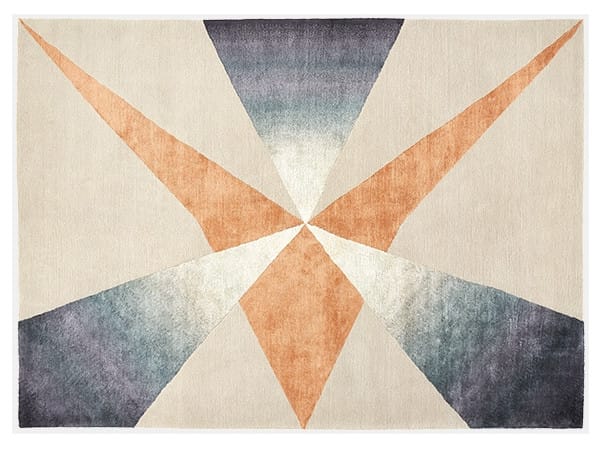 Rectangular rug with geometric shapes PINNACLE By Deirdre Dyson
