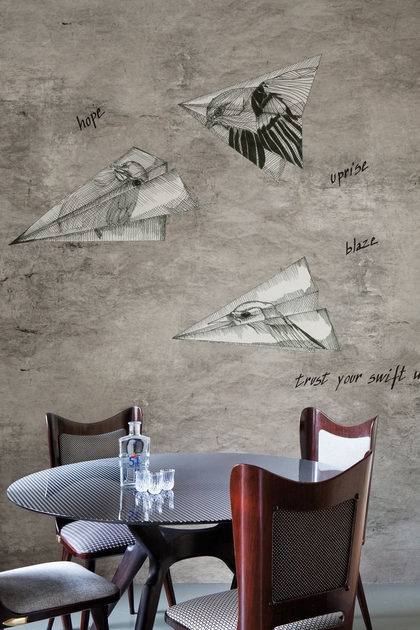Wall effect wallpaper IKARÍA By Wall&decò design The elusive otter