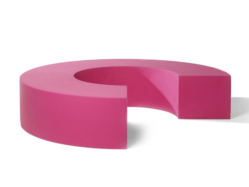 Round modular QM Foam bench INFINITY CURVE XL By SDC LAB_Quinze & Milan