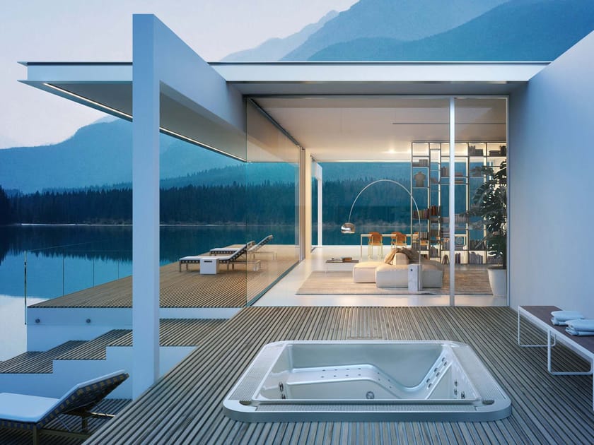 Overflow rectangular hydromassage hot tub MYSPA OF250/225 By Glass1989