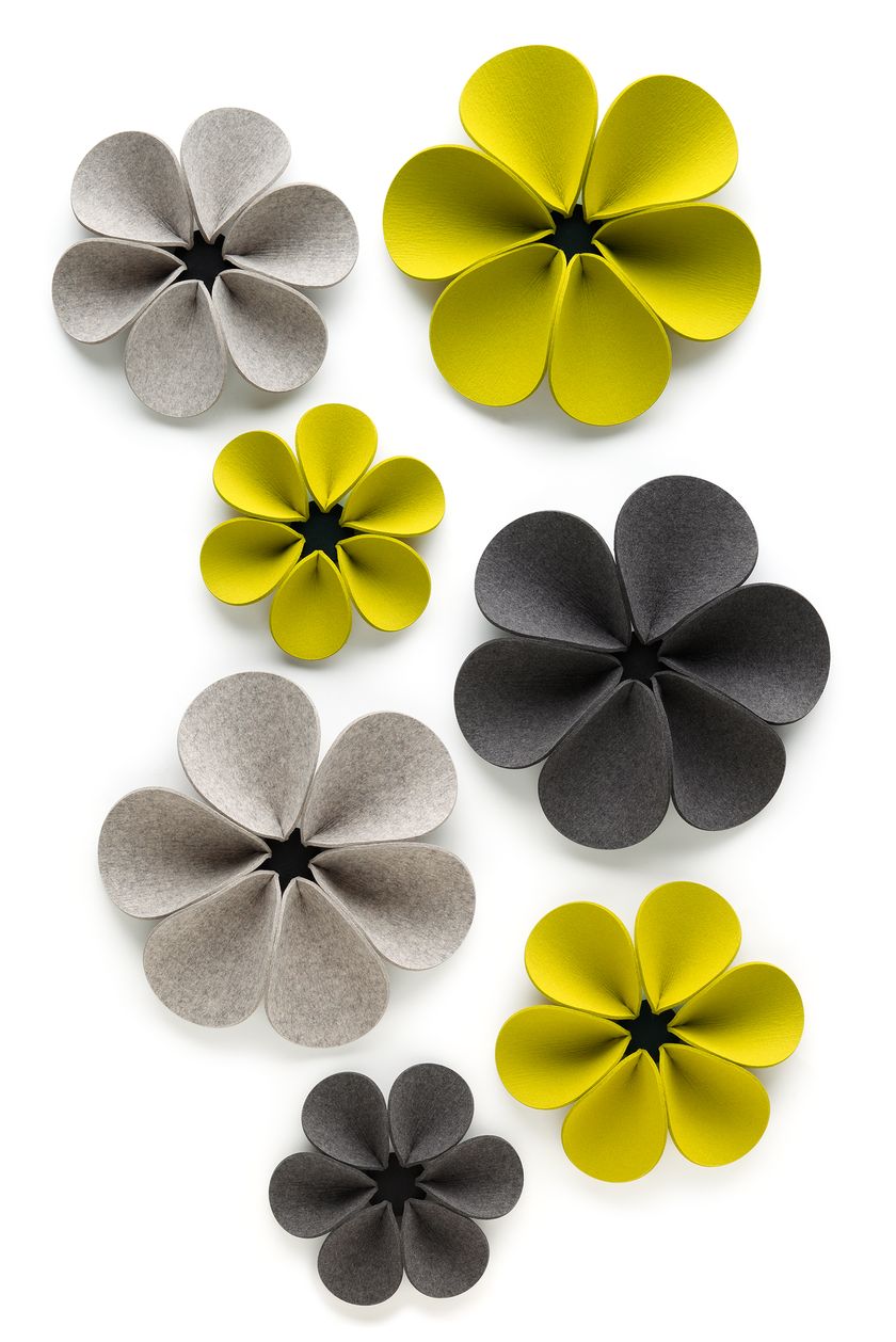 Felt Acoustic wall panel SILENT FLOWER By HEY-SIGN