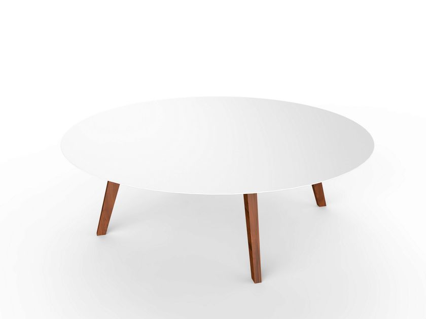 Table basse de jardin ronde en Corian® SLIM WOOD LOUNGE TABLE 130 By ...