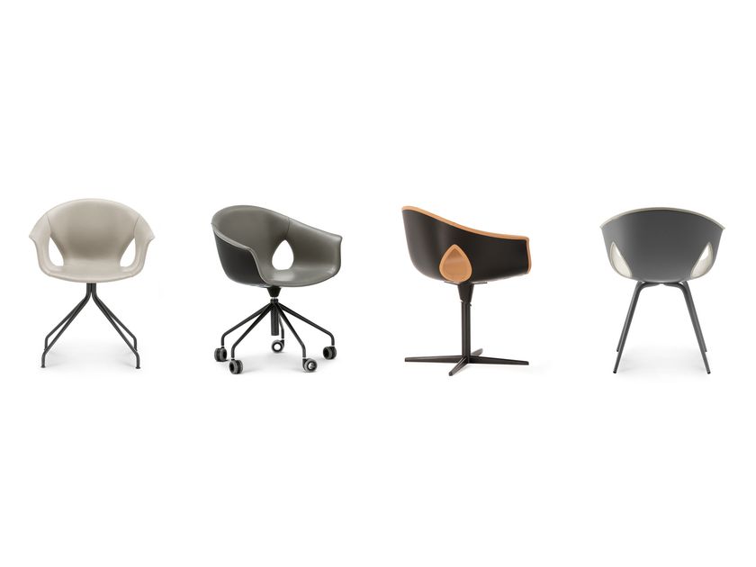 GINGER ALE | Trestle-based chair By Poltrona Frau design Roberto Lazzeroni