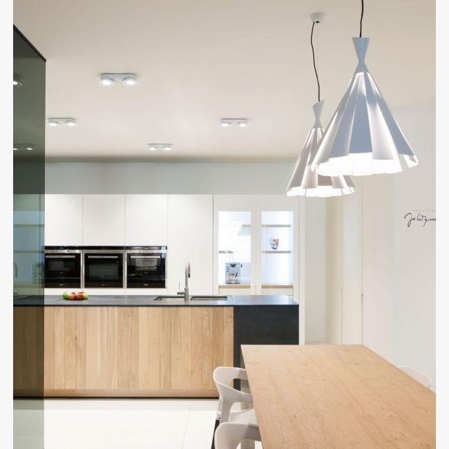 Aluminium pendant lamp METRONOME L By Delta Light
