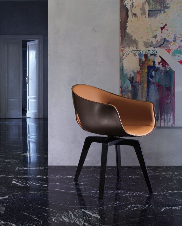 GINGER | Swivel chair By Poltrona Frau