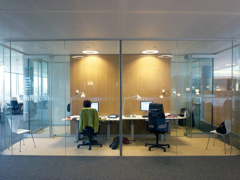 Glass office partition CLIP IN LIGHT By Glassolutions