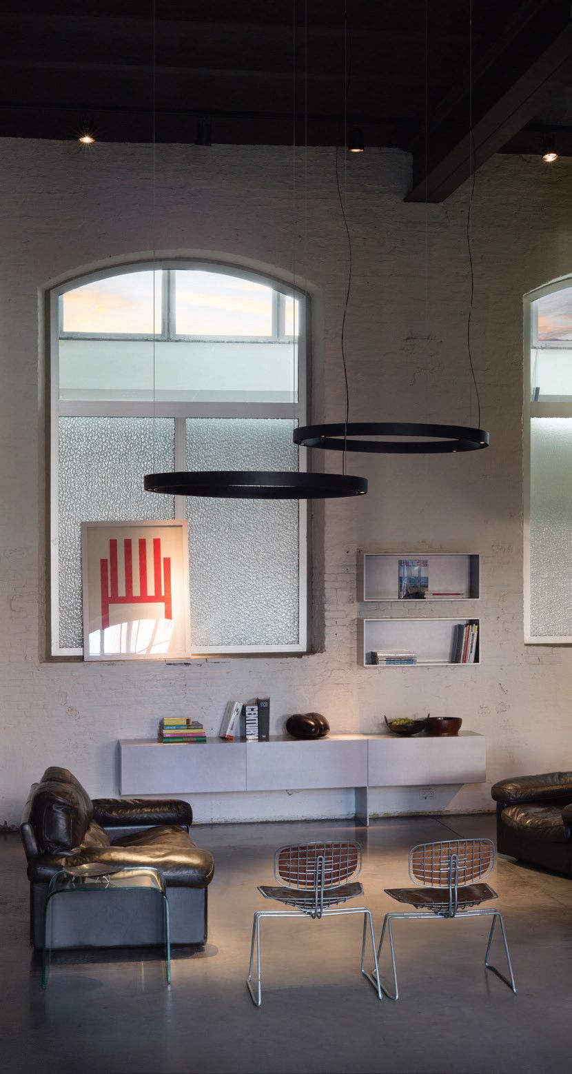 LED direct-indirect light pendant lamp SUPER OH By Delta Light