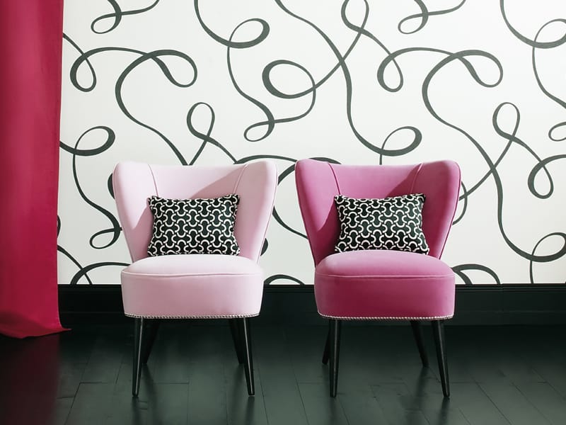 Fabric with graphic pattern MEZZALUNA By Dedar