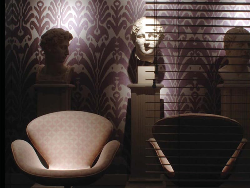 Jacquard cotton fabric with graphic pattern IKAT By Dedar