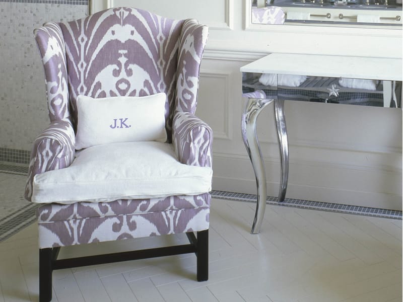 Jacquard cotton fabric with graphic pattern IKAT By Dedar