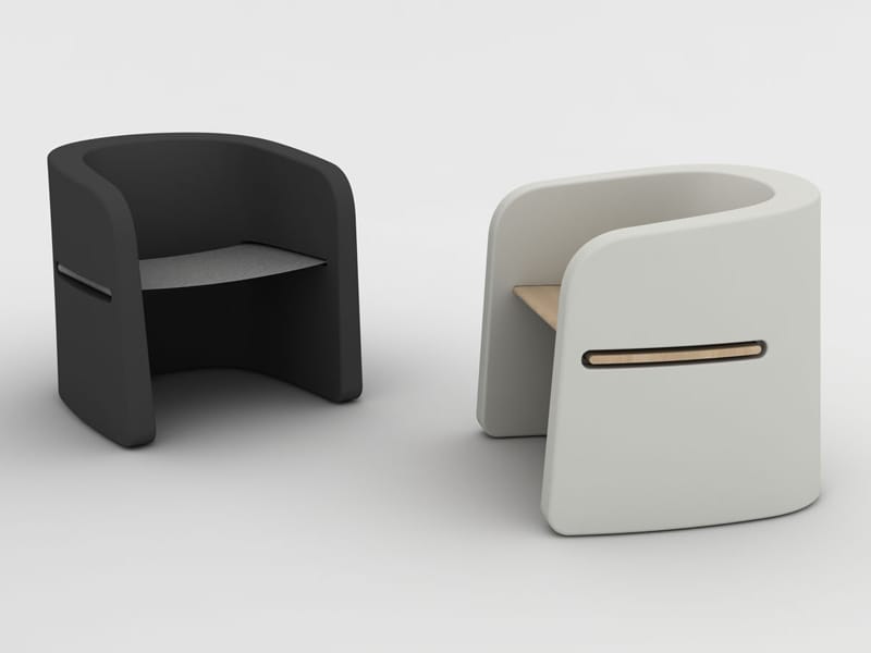 Polyethylene easy chair TALEA CHAIR By Plust design Marco Zito