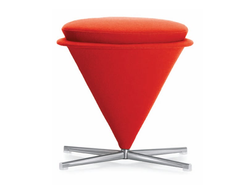 Swivel upholstered stool CONE STOOL By Vitra design Verner Panton