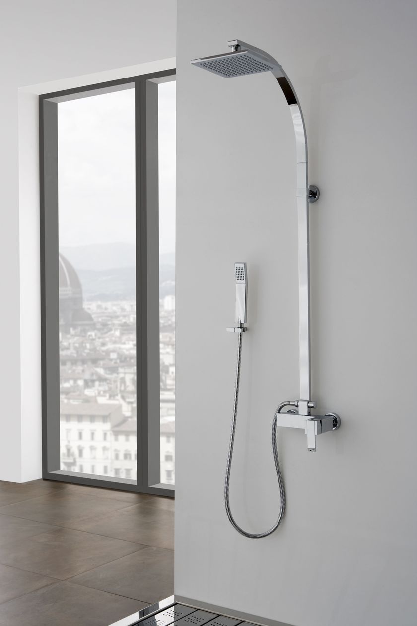 QUBIC Shower panel with overhead shower By GRAFF
