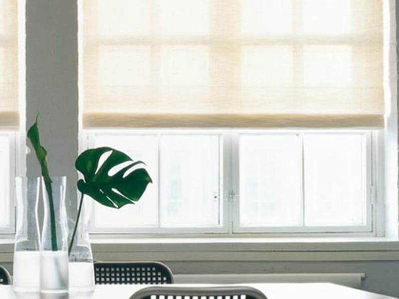 Sheer paper yarn roman blind FOLDING BLIND WITH CHAIN By Woodnotes